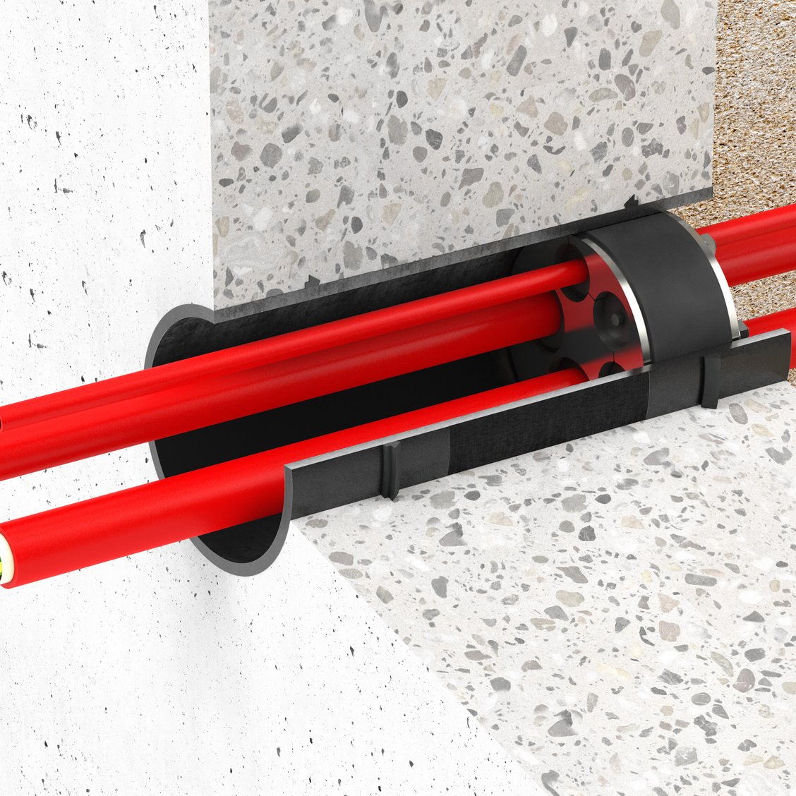 Wall sleeves for embedding in concrete
