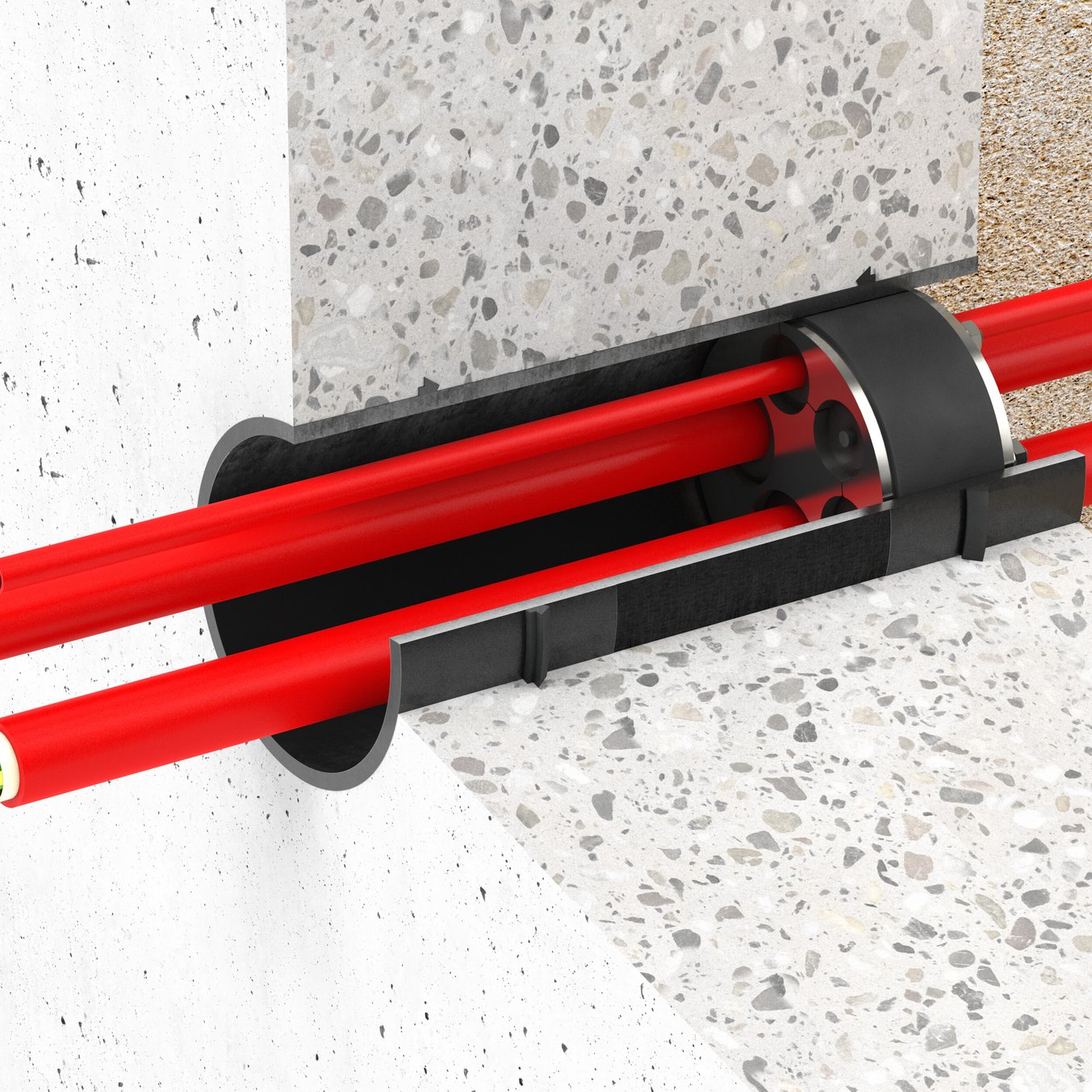 Wall sleeves for embedding in concrete